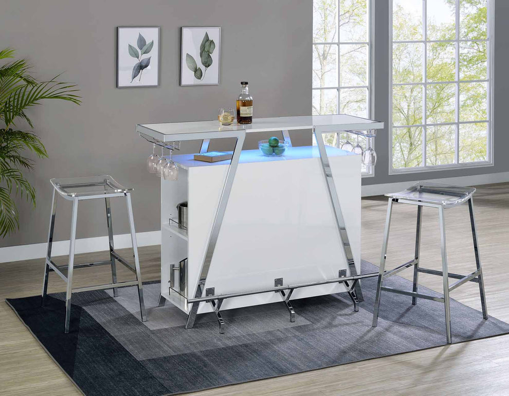 Zena LED Lighting Bar Height Set by Steve Silver – Dallas Furniture Online